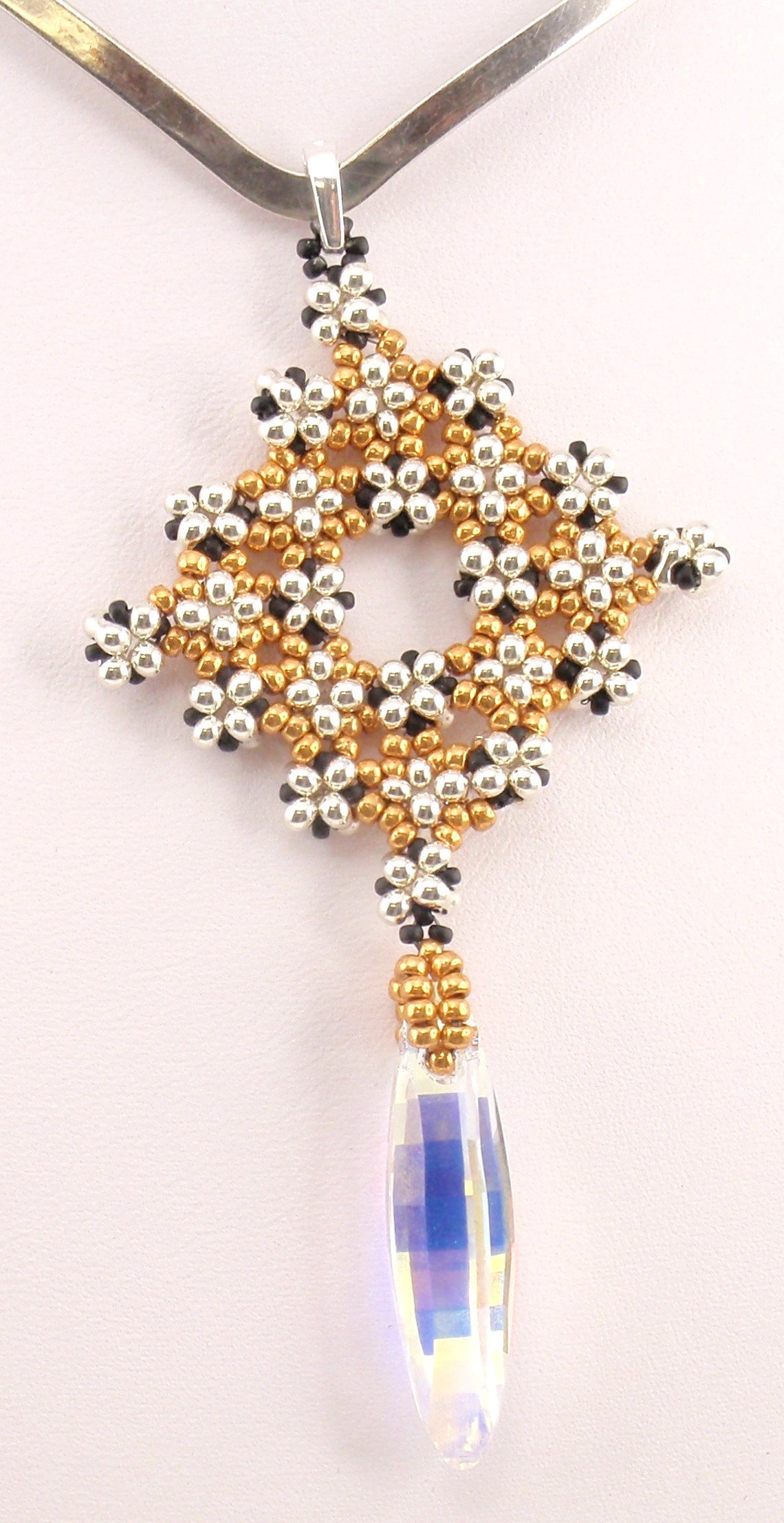 Beading Tutorial for Mayan Steps Pendant, Jewelry Pattern, Beadweaving ...