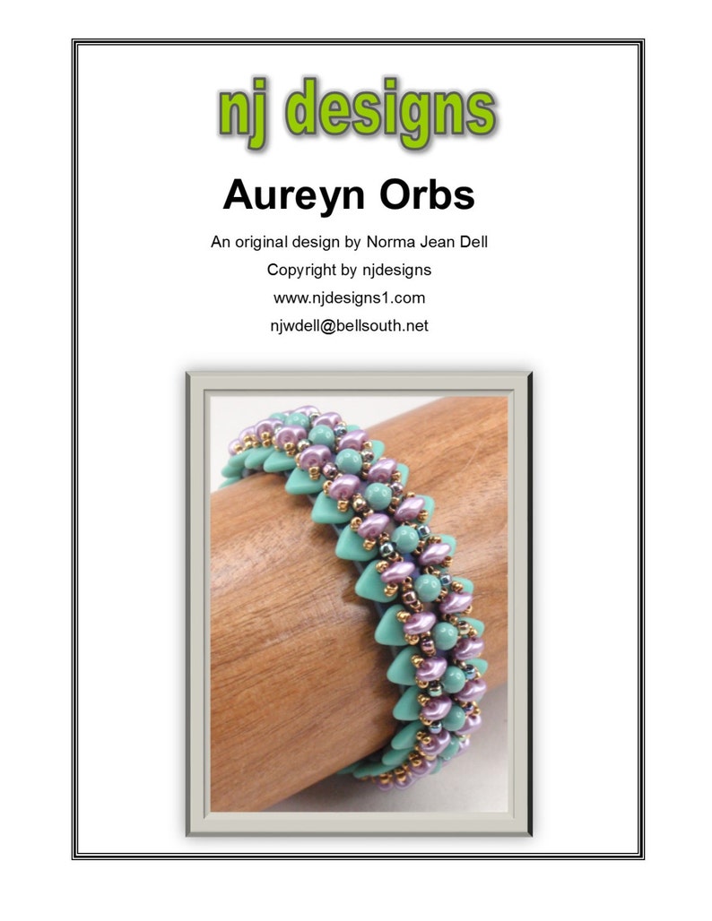 Beading Tutorial for Aureyn Orbs Bracelet, Jewelry Pattern, Beadweaving Tutorials, Instant ...