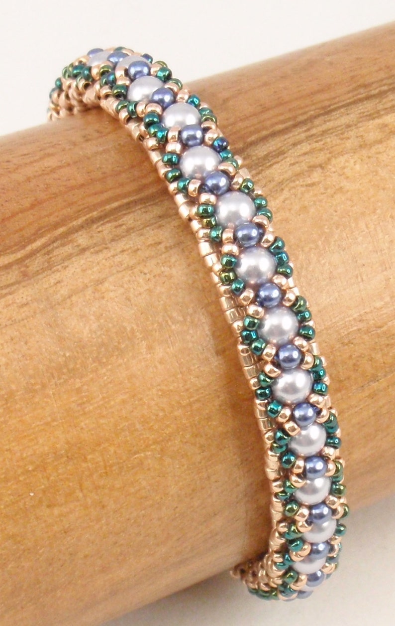 Beading Tutorial for Tea Time Bracelet, Jewelry Pattern, Beadweaving ...
