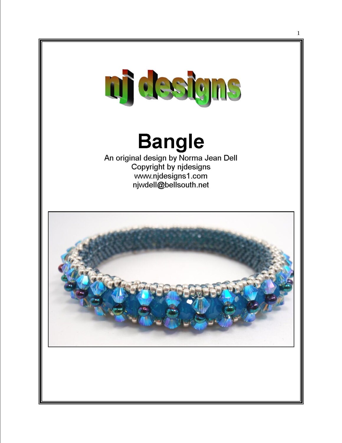 Beading Tutorial for Bangle, Jewelry Pattern, Beadweaving Tutorials ...