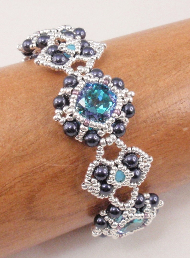 Beading Tutorial for Persian Gems Bracelet, Jewelry Pattern ...