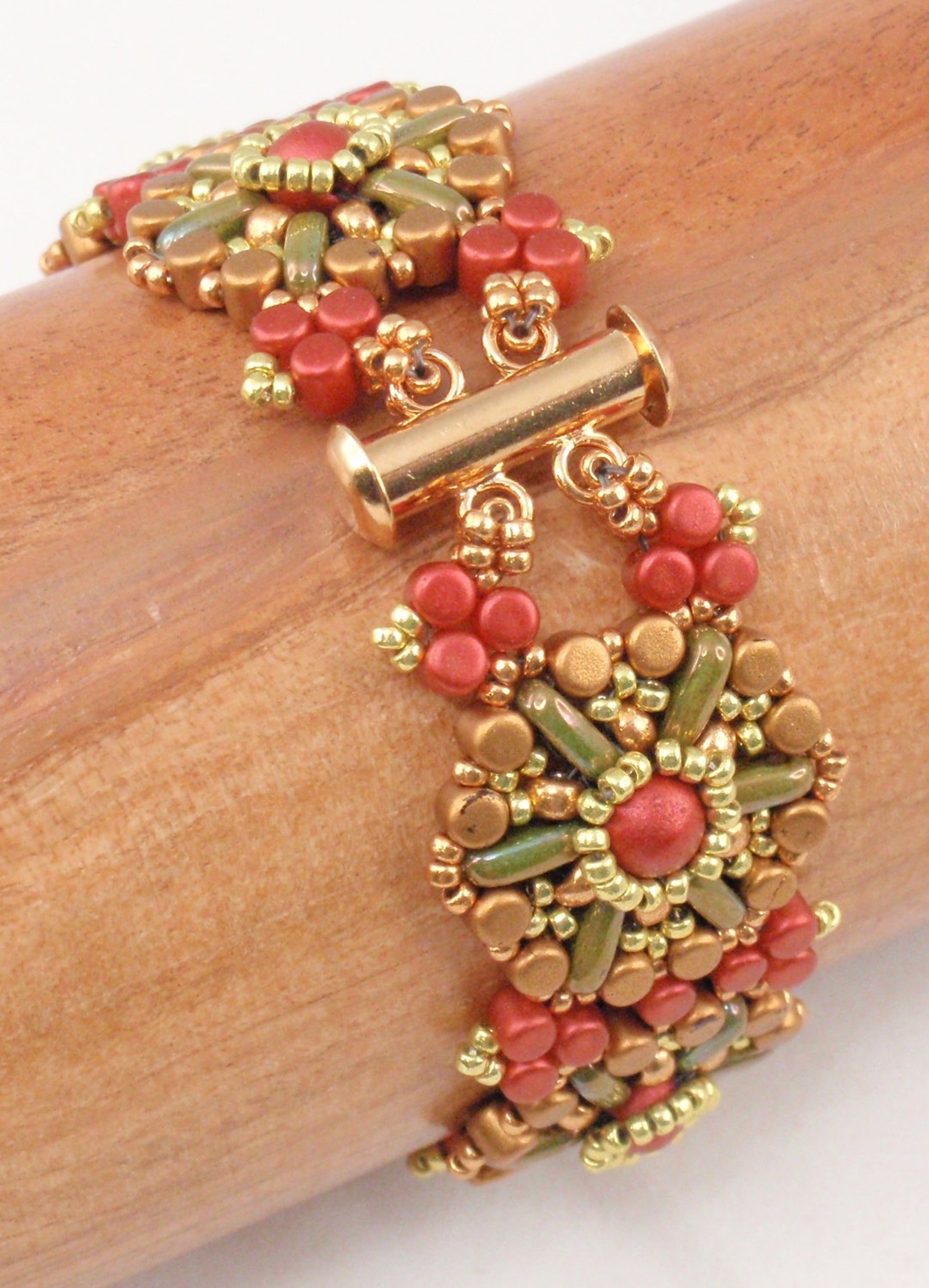 Beading Tutorial for Hexagonal Implications Bracelet, Jewelry Pattern, Beadweaving Tutorials ...