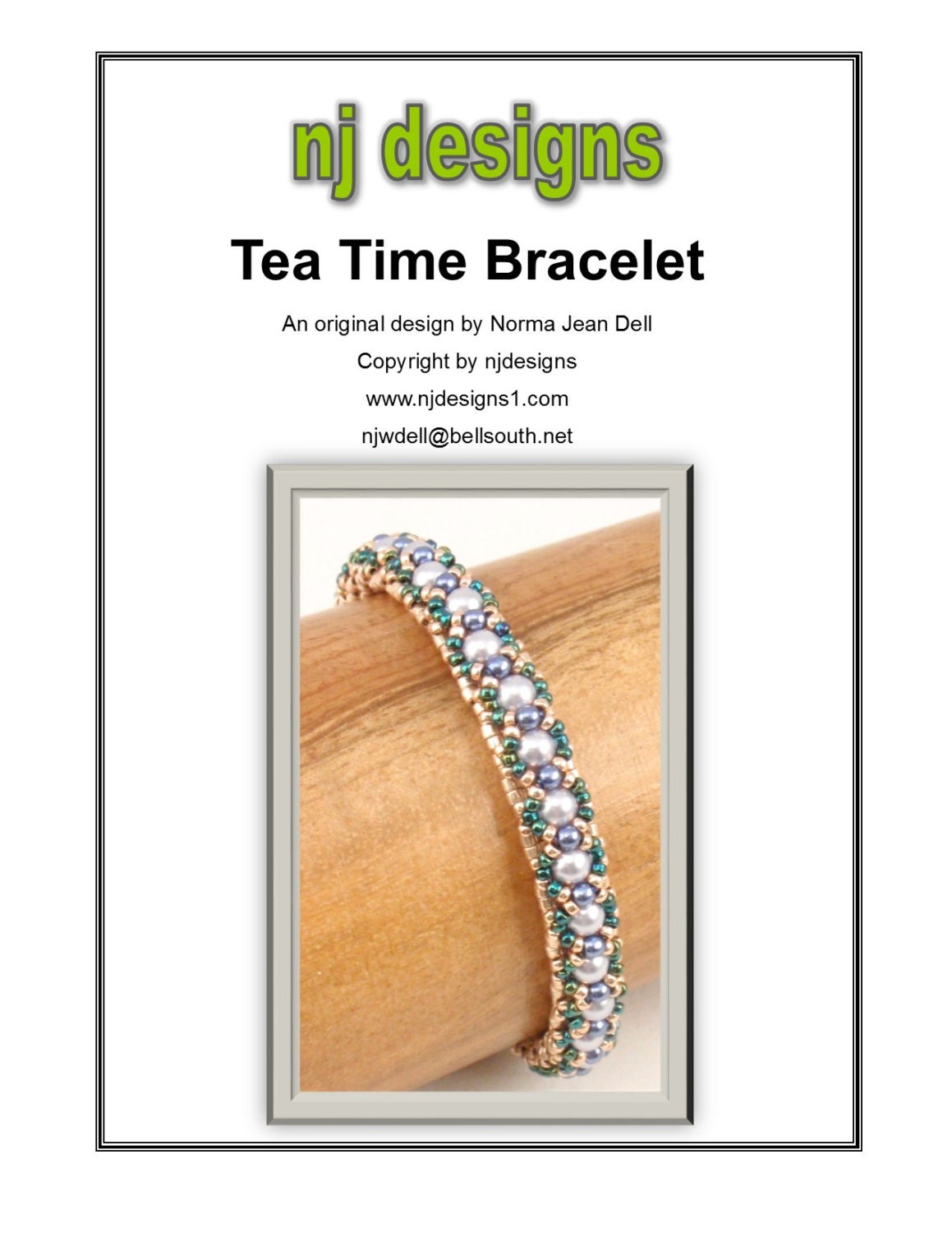 Beading Tutorial for Tea Time Bracelet, Jewelry Pattern, Beadweaving ...