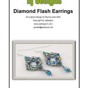 Beading Tutorial for Diamond Flash Earrings, Jewelry Pattern ...