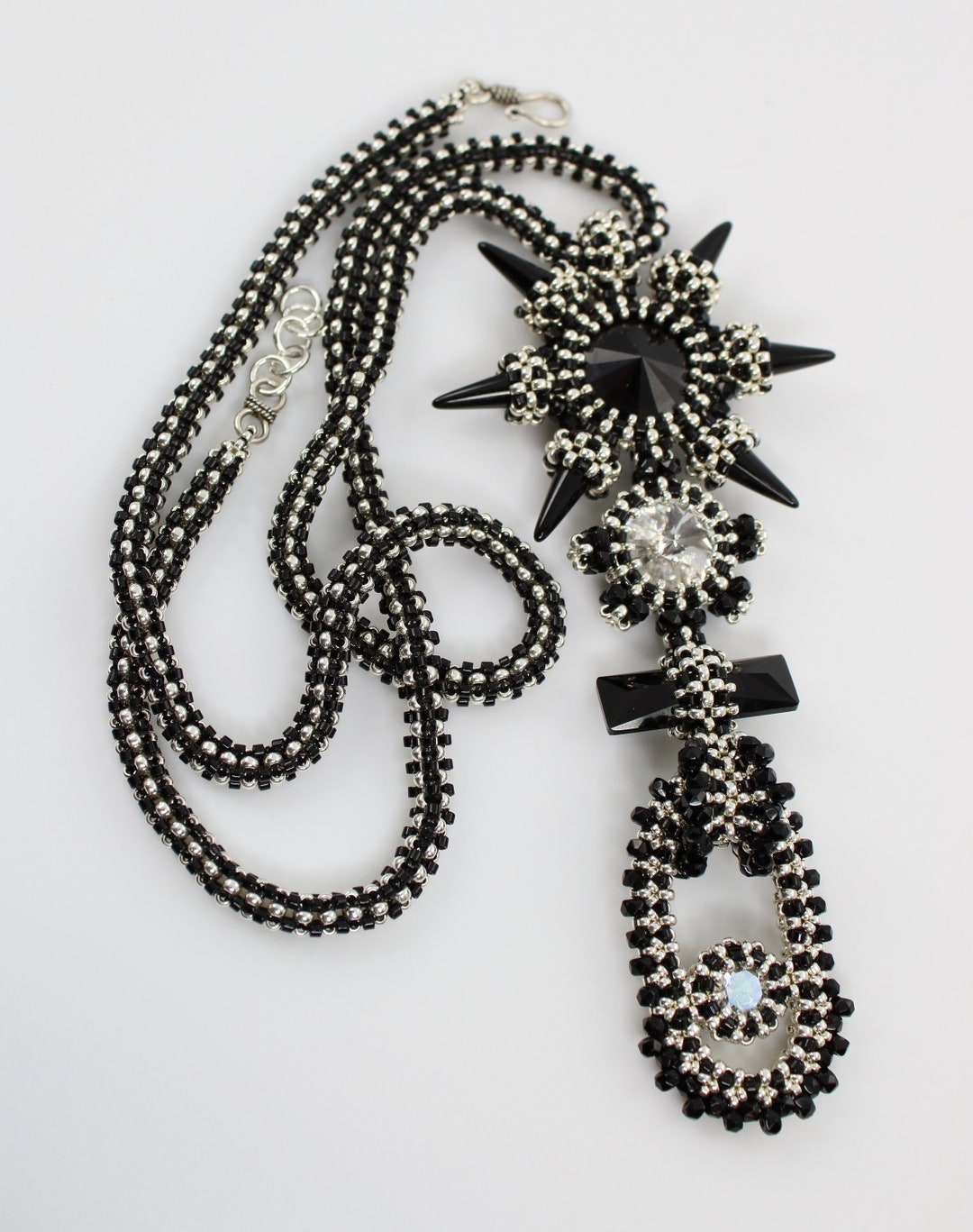 Beaded Necklace Tutorial: Torie's Tempest Jewelry Pattern (PDF) - Etsy