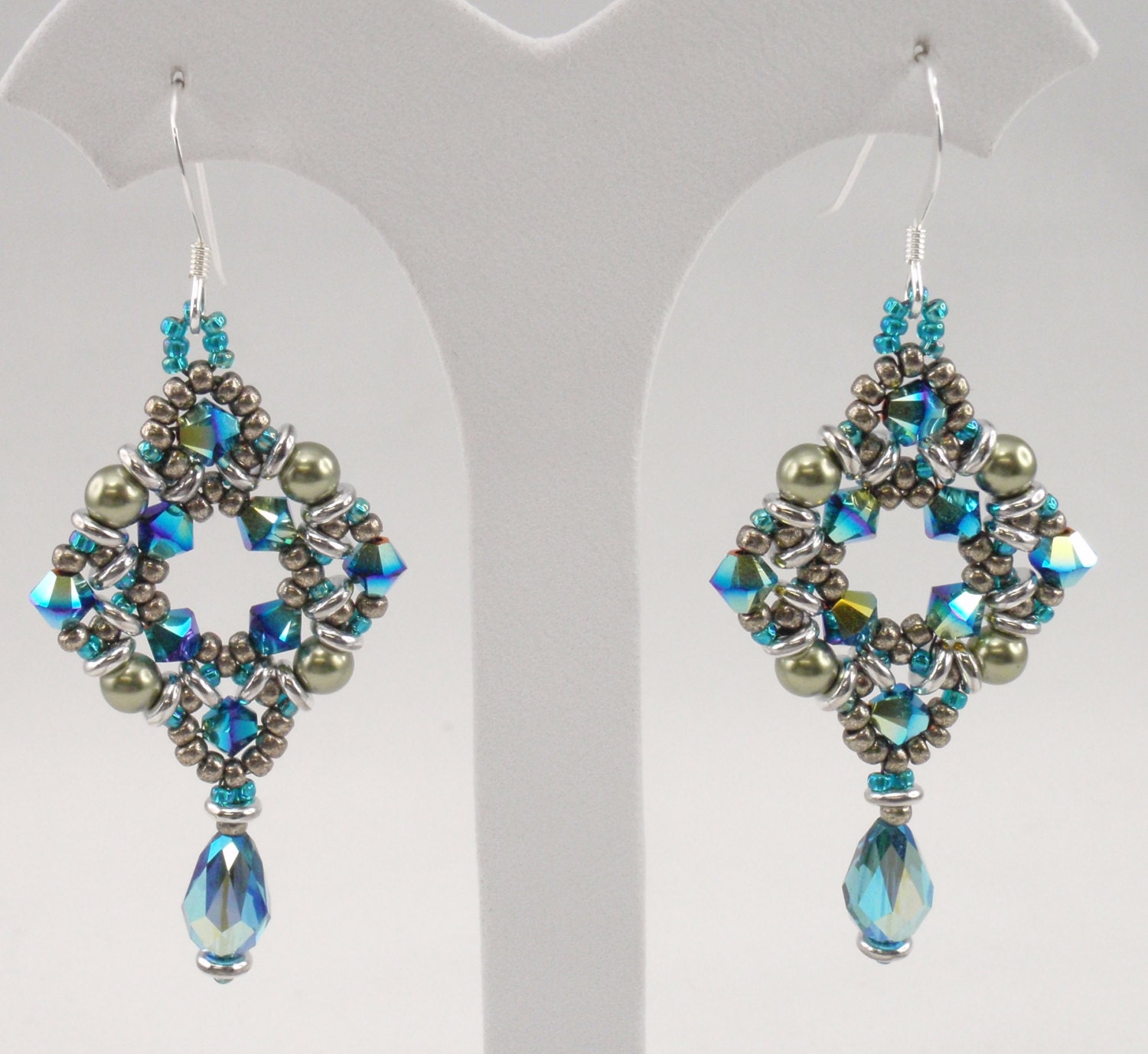 Beading Tutorial for Diamond Flash Earrings, Jewelry Pattern ...
