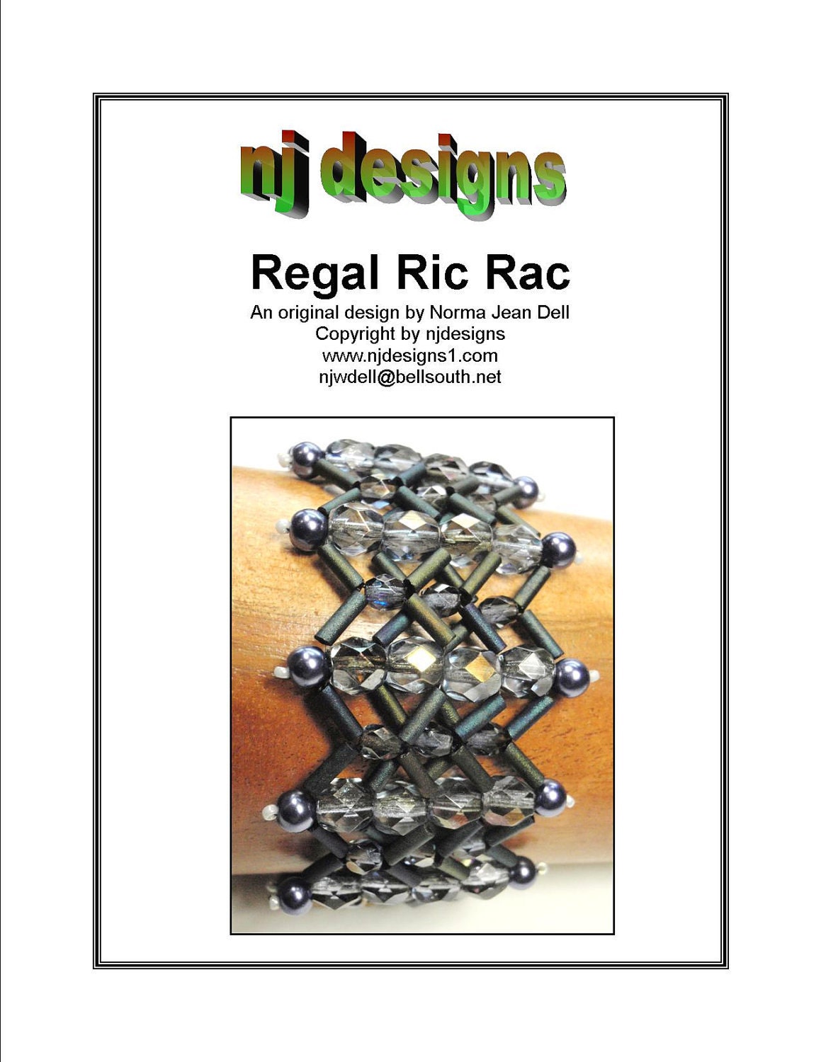 Beading Tutorial for Regal Ric Rac Bracelet, Jewelry Pattern ...