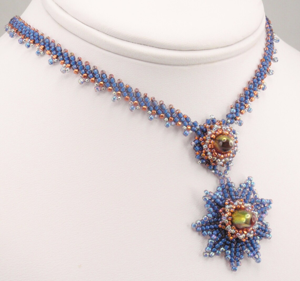 Beading Tutorial for Grotto Flower Necklace, Jewelry Pattern ...