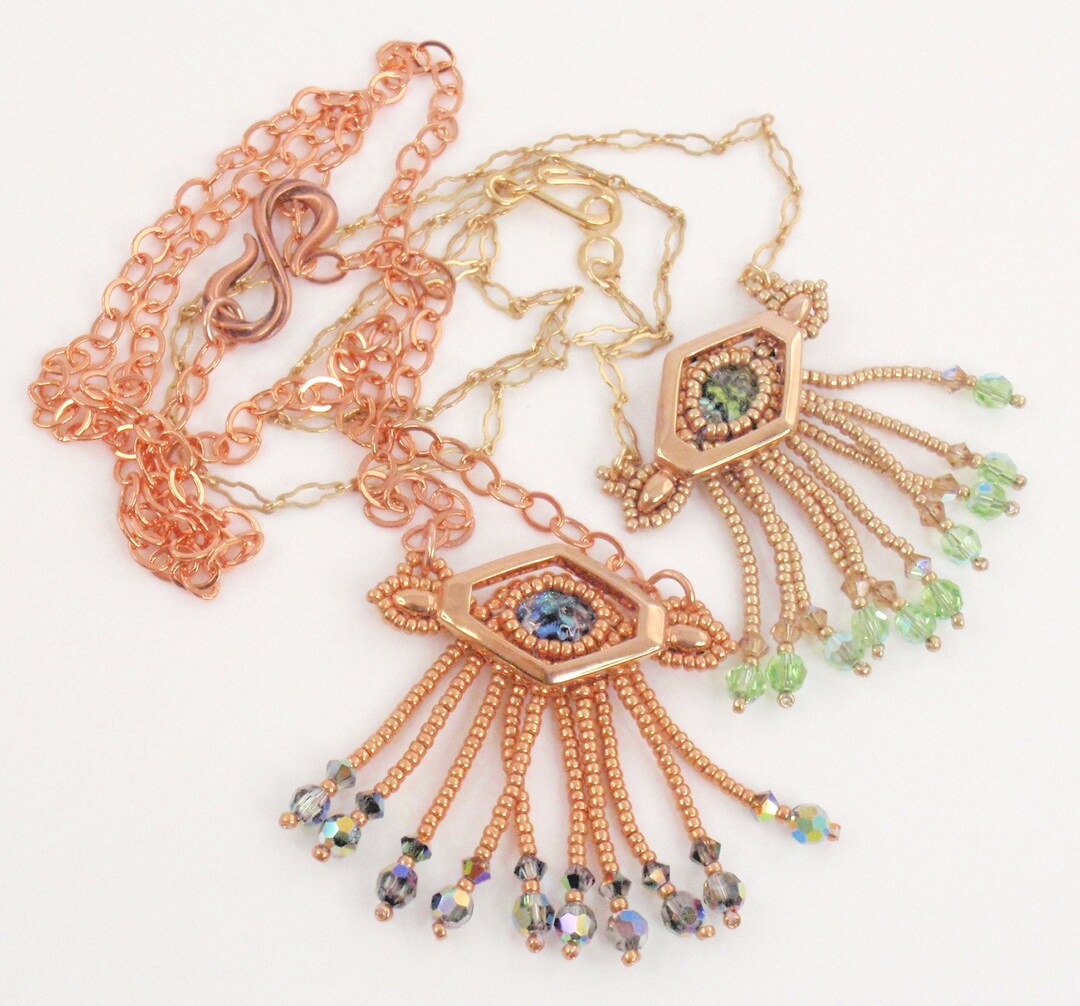 Beading Tutorial for Eye of Horus Necklace, Beading Tutorials, Necklace ...