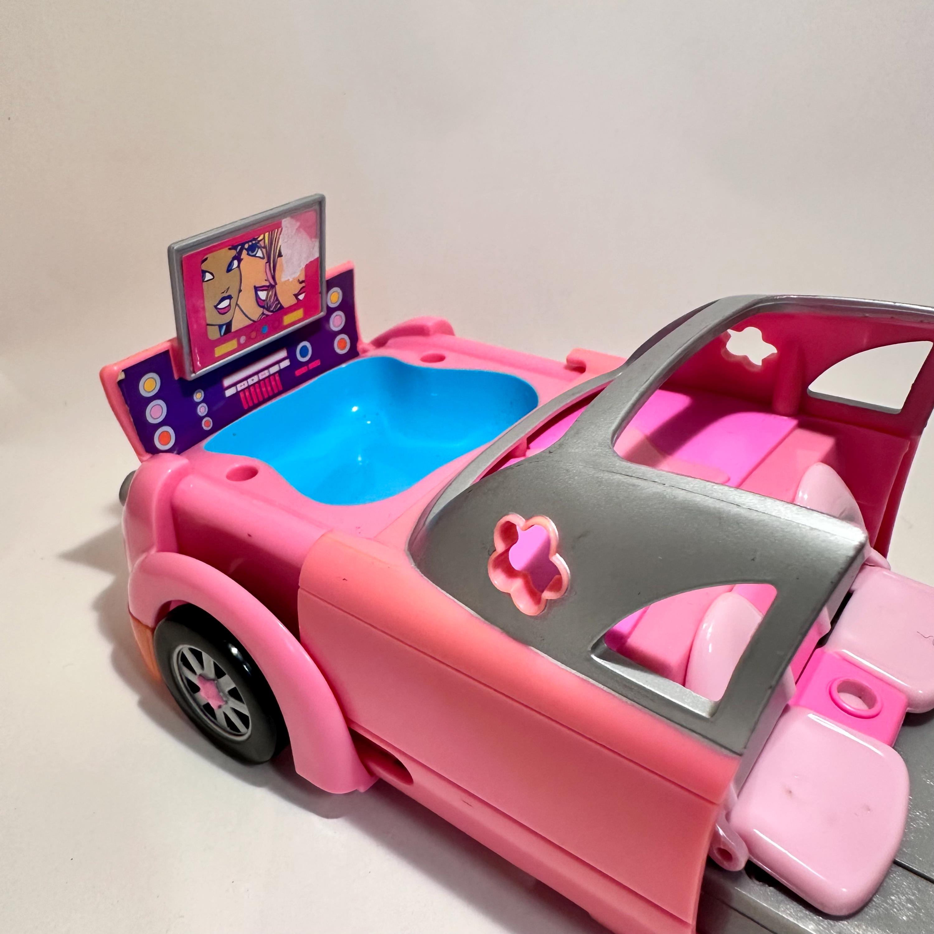 VTG 2002 Polly Pocket Pool Party Pink Stretch Limo Cadillac Convertible ...