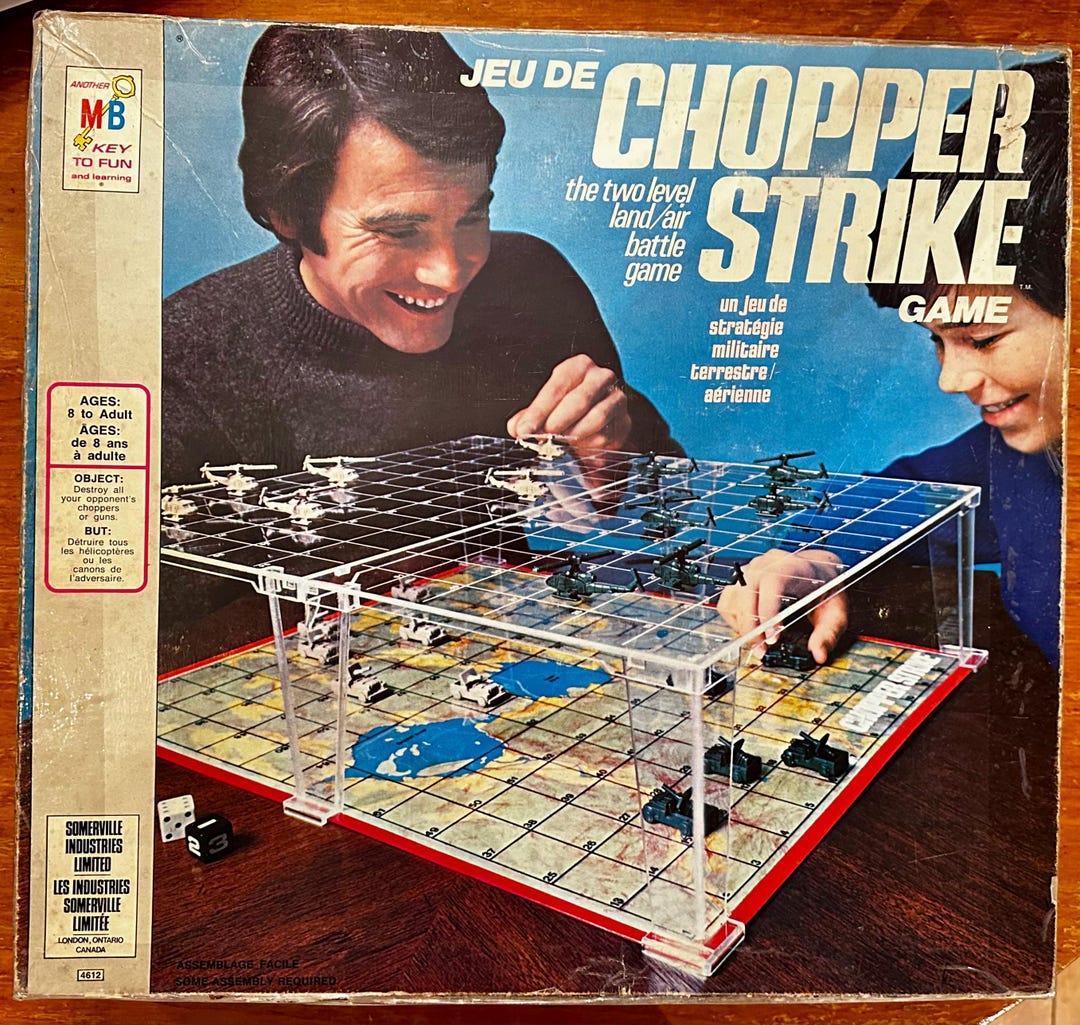 Vintage Chopper Strike Board Game (1976) - MB Games #4612 - Bilingual ...
