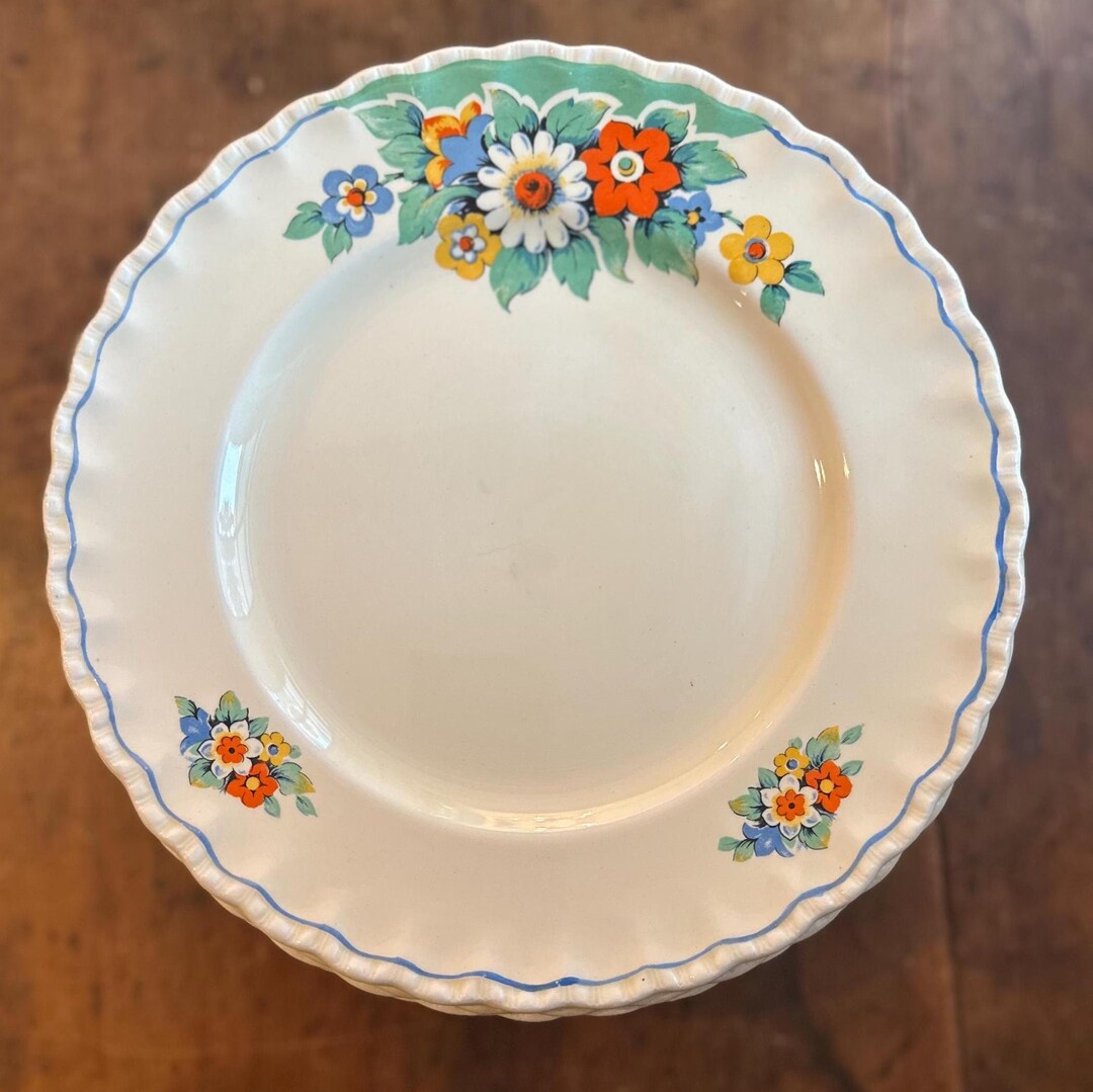 Vintage Grindley rye Dinnerware Set 22 Plates, Salad and Dinner Plates ...