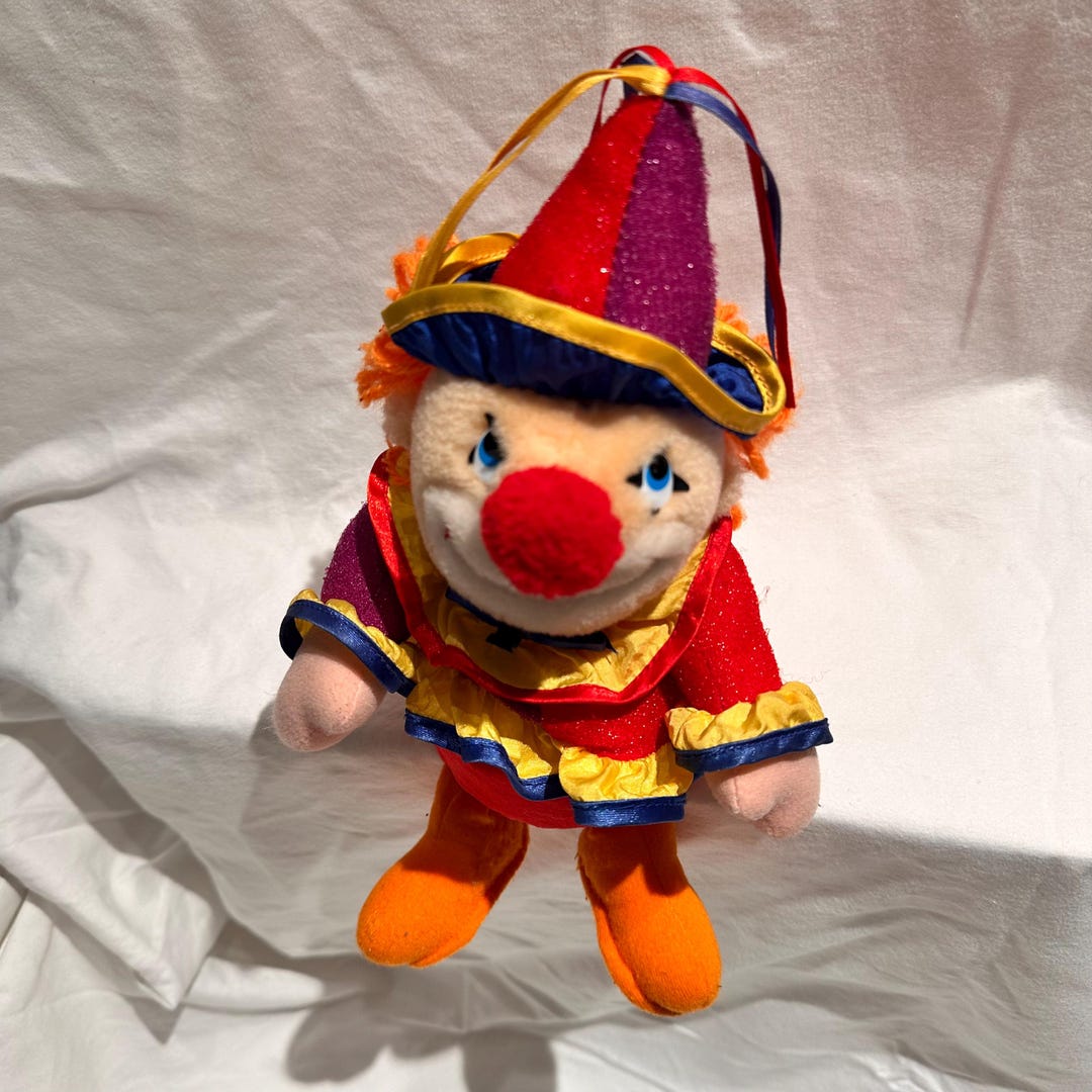 Vintage Dancing Plush Clown Doll With Music, 10" Tall, Classic Clown ...