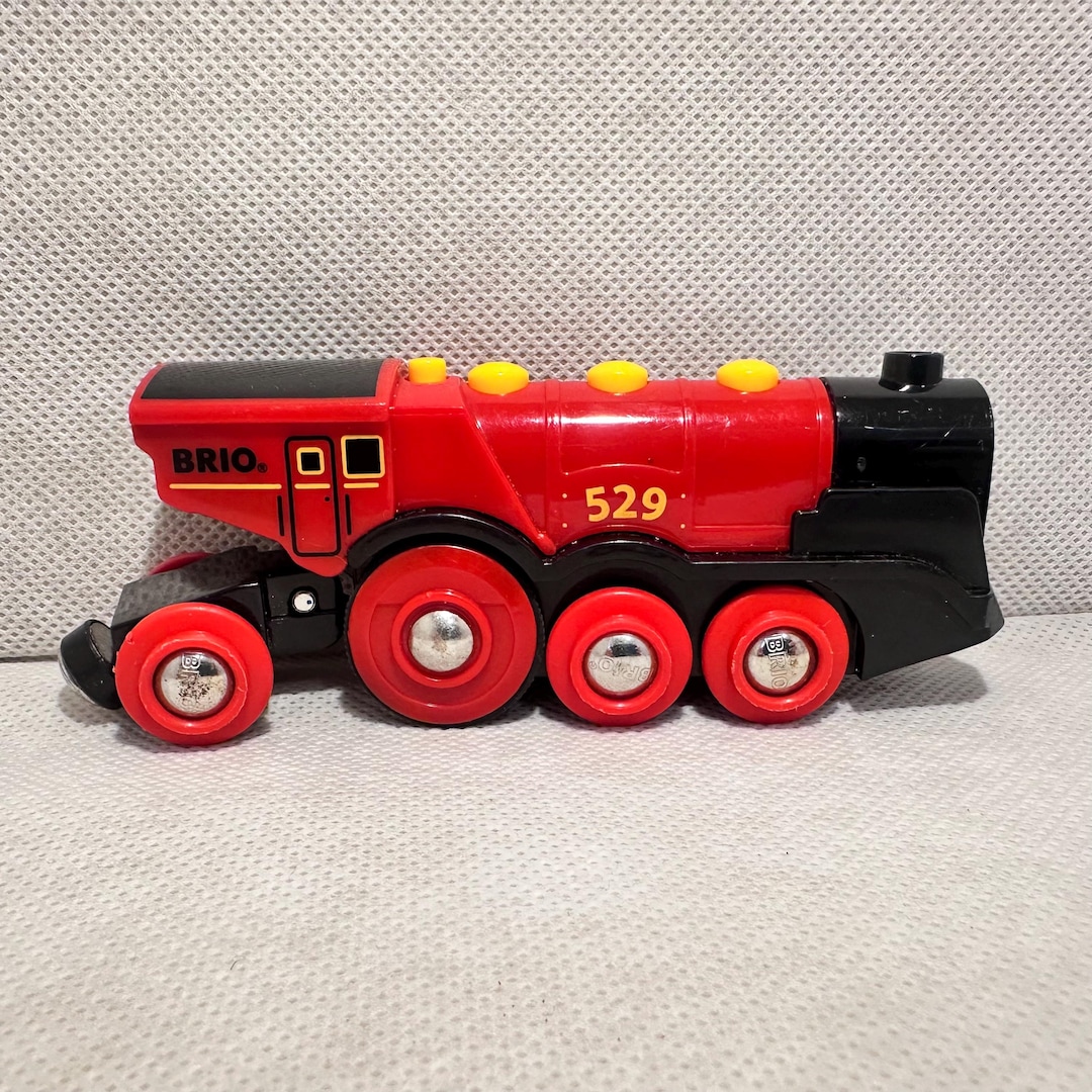 BRIO Mighty Red Action Locomotive #529 - Battery Operated Train - Etsy