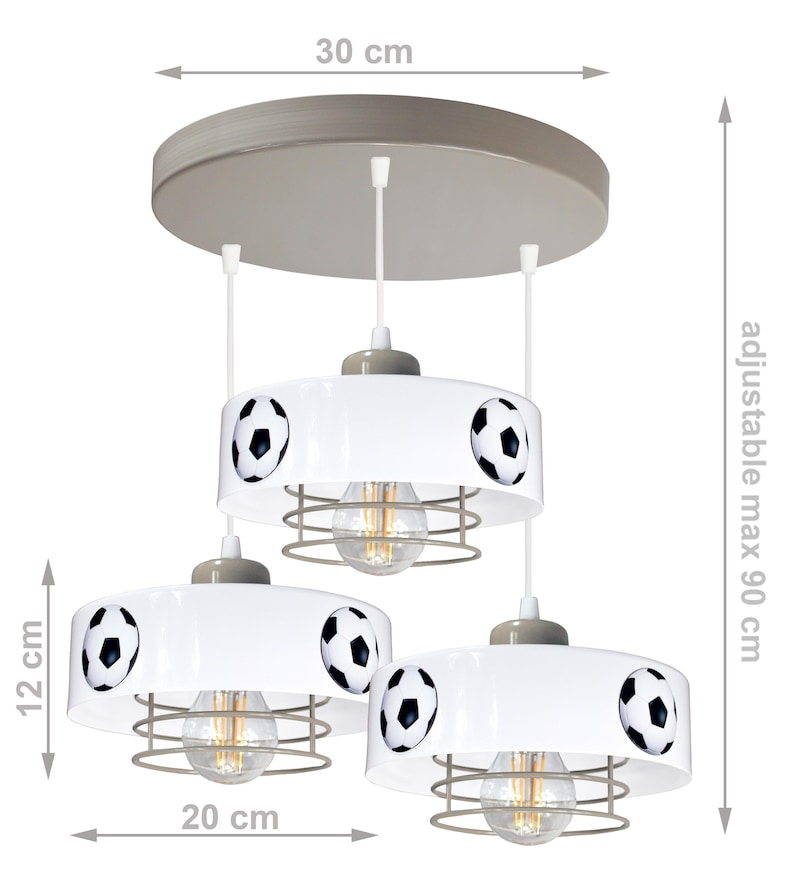 Football Soccer Ceiling Lamp for Kids Room – Boys Bedroom Light Fixture ...