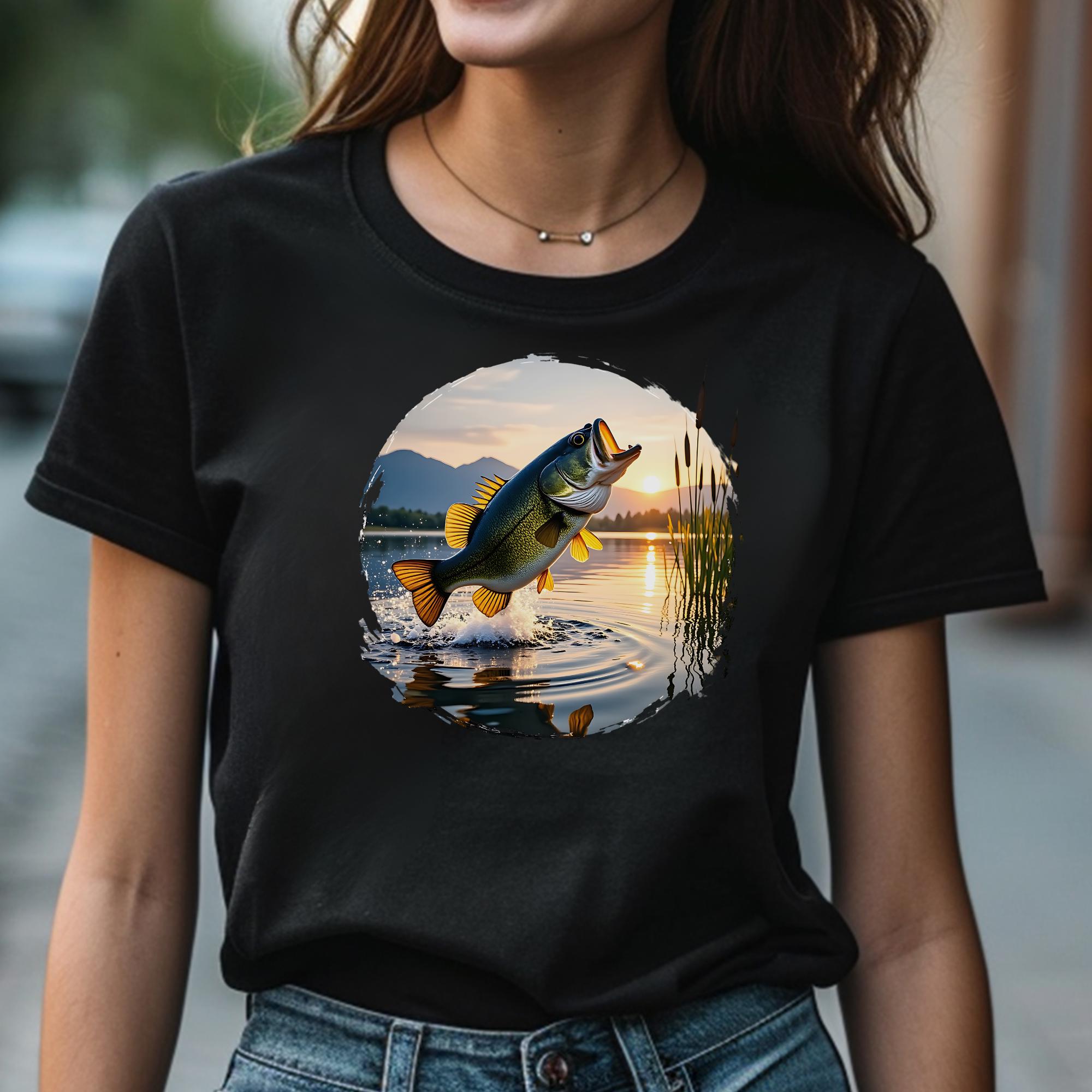 Big Mouth Bass Lake View PNG, Bass Fish Thrashing PNG Digital Design ...