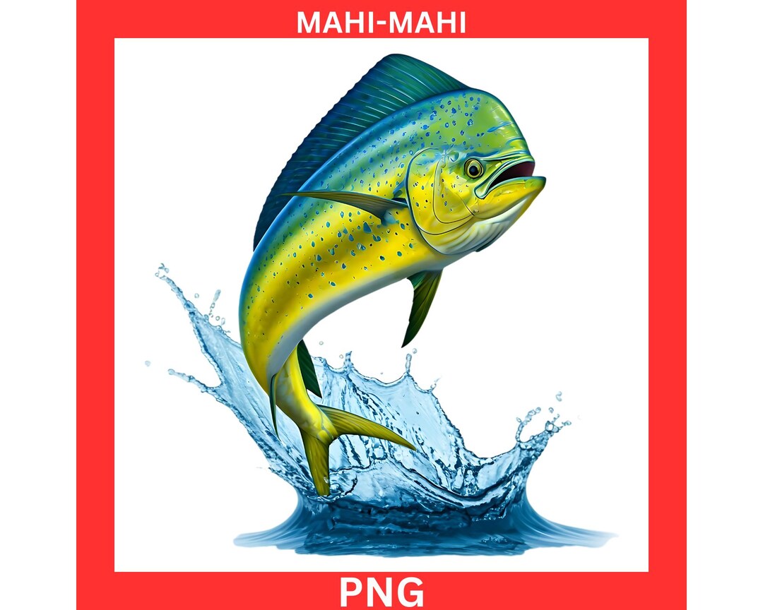Mahi-mahi Fish Jumping PNG Digital Design, Ocean Fishing Design PNG ...