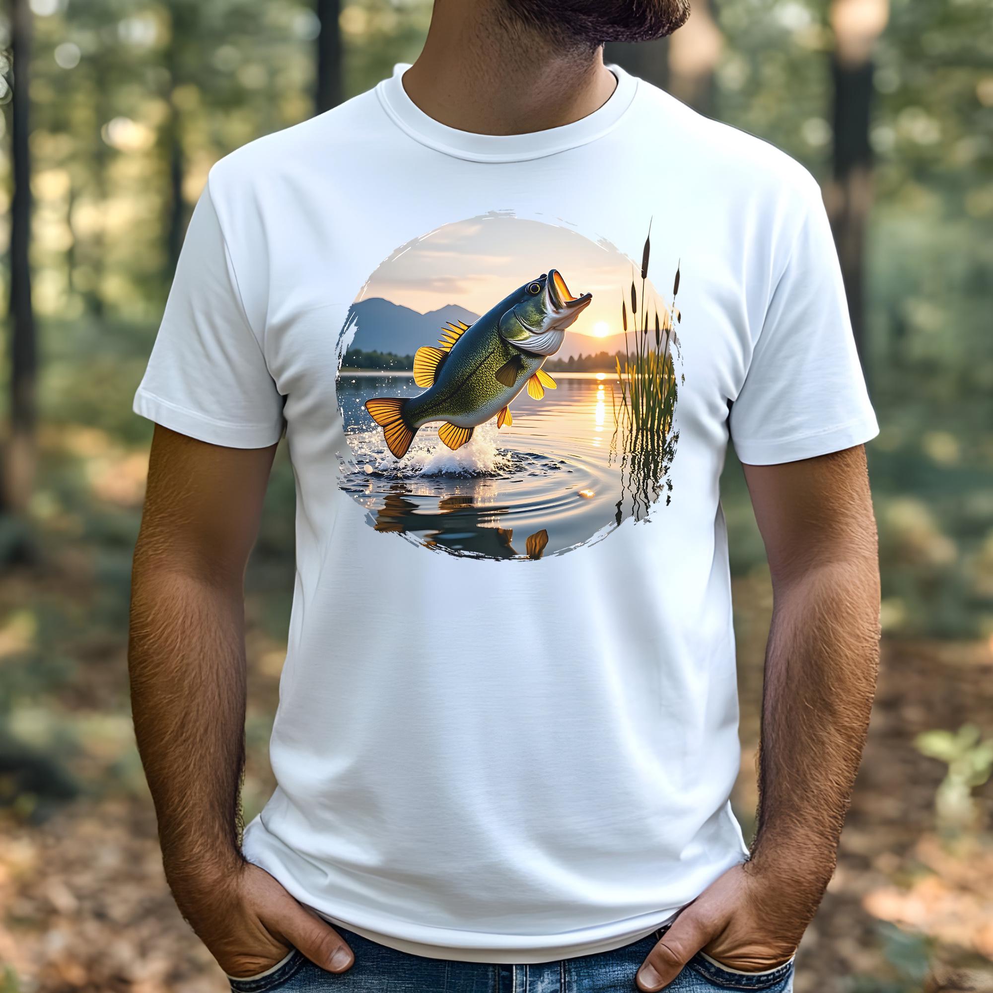 Big Mouth Bass Lake View PNG, Bass Fish Thrashing PNG Digital Design ...