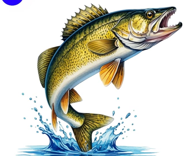 Walleye Print - Etsy