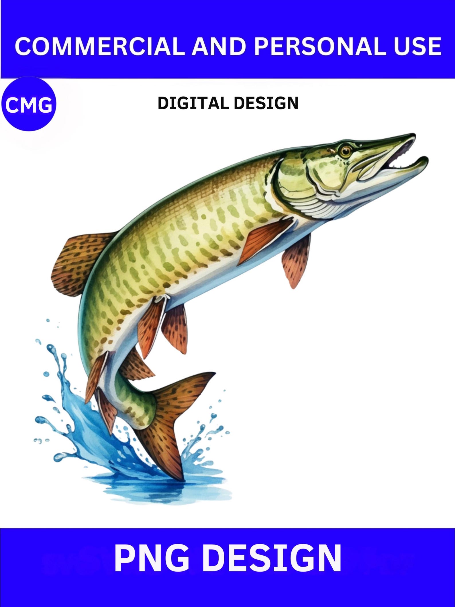 Muskie Fish PNG, Fishing Father's Day Gift, Fisherman Gift, Fishing Dad ...