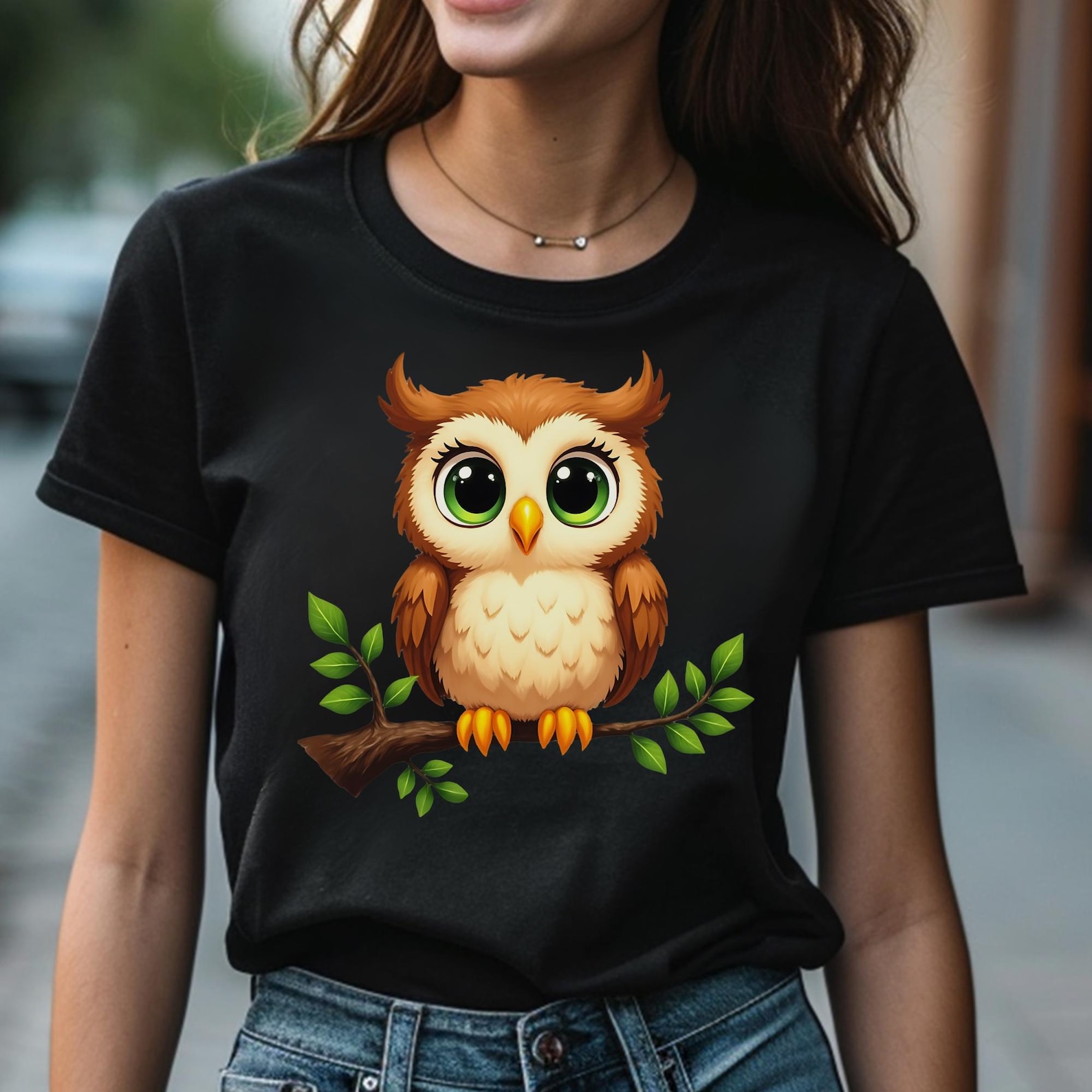 Owl on A Limb PNG, Owl Lover Digital Download, Cute Owl Sublimation ...