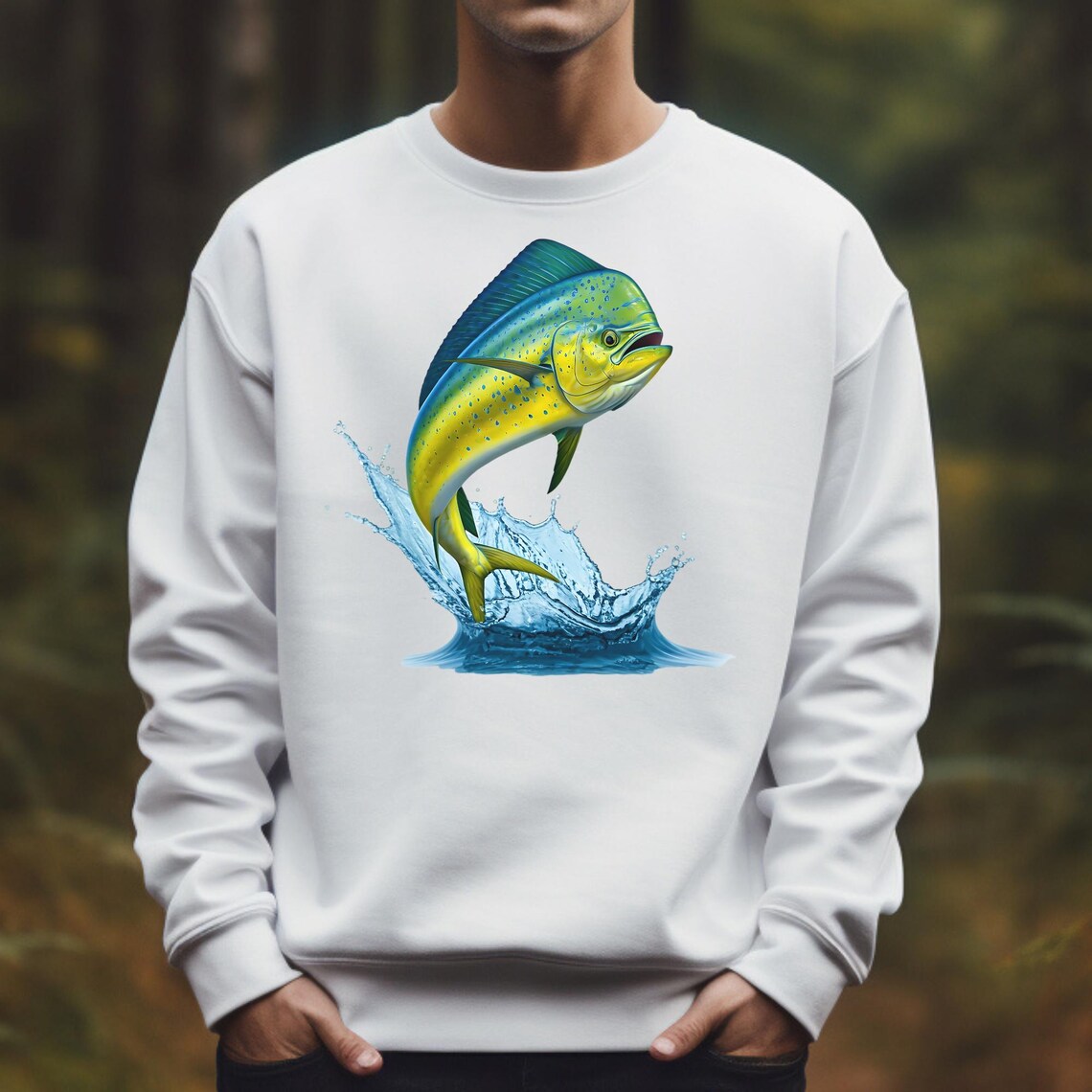 Mahi-mahi Fish Jumping PNG Digital Design, Ocean Fishing Design PNG ...