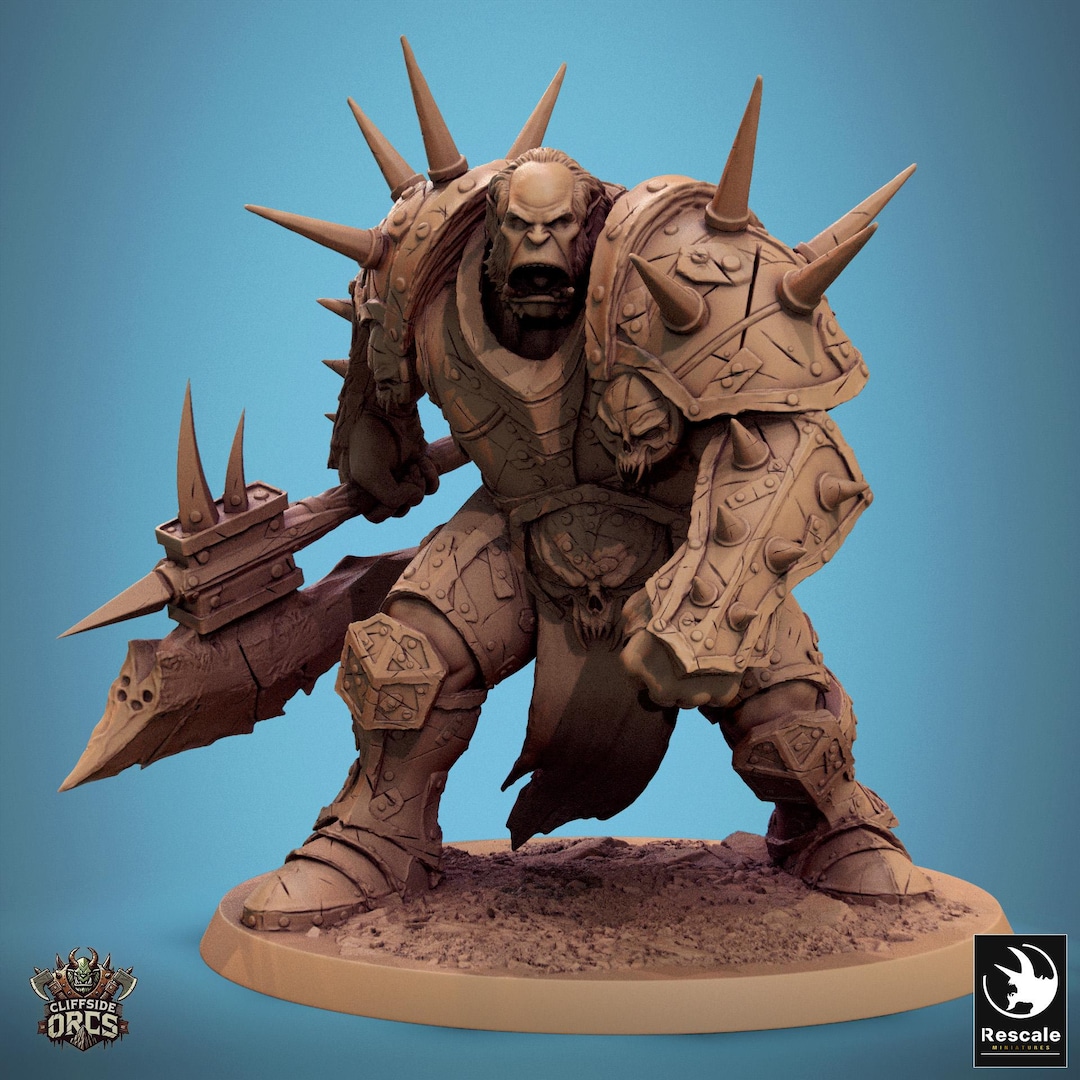 Cliffside Orcs Orc Boss | 3D Printed Miniatures | Tabletop RPG | Dungeons & Dragons | Fantasy ...