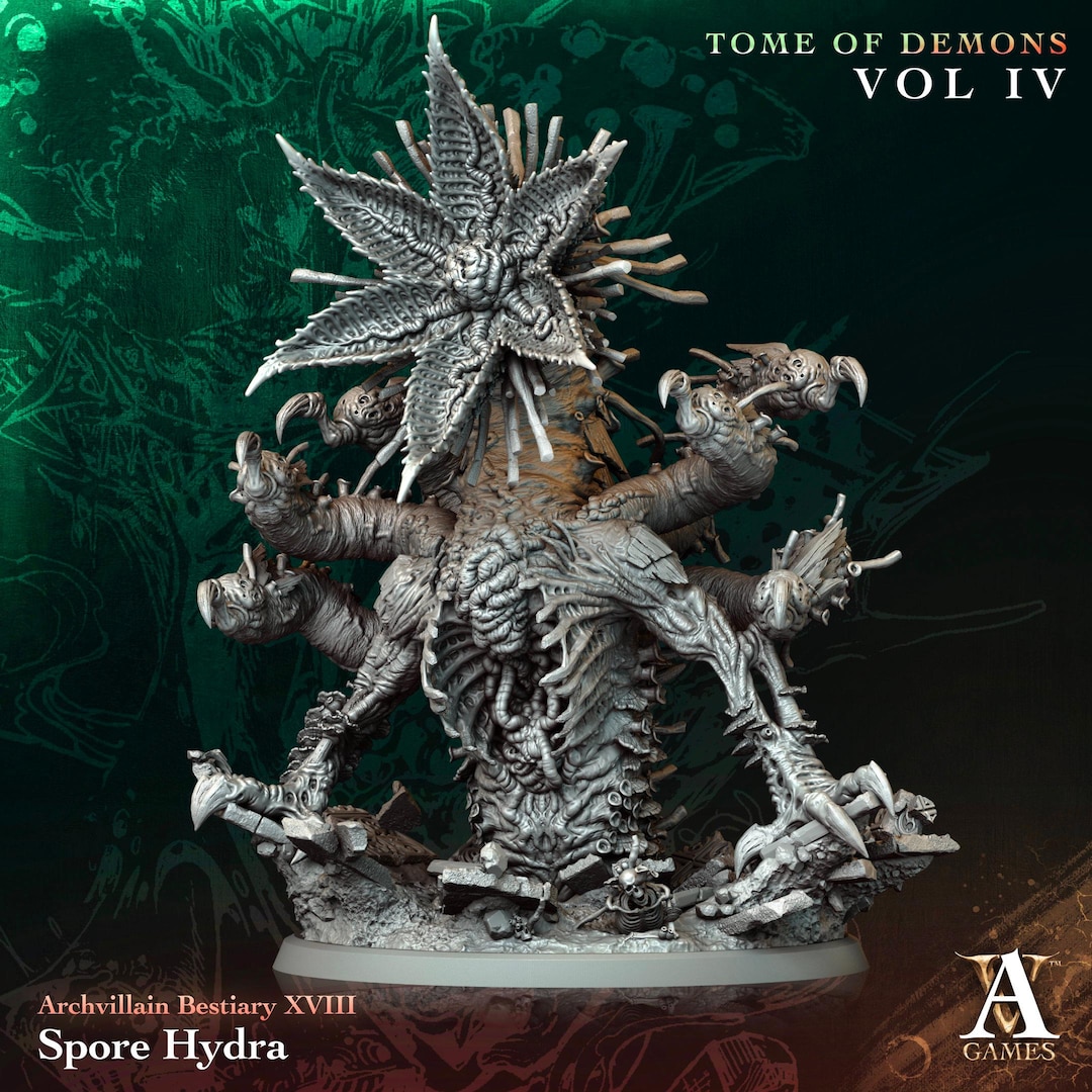 Spore Hydra – the Multi-headed Horror | Printed Miniatures | Tabletop ...