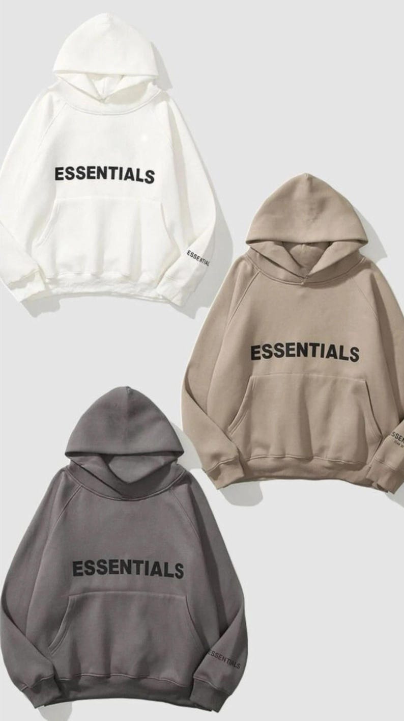 New Essentials Hoodie ,hip Hop Couples Sweatshirt Trendy Pullover ...