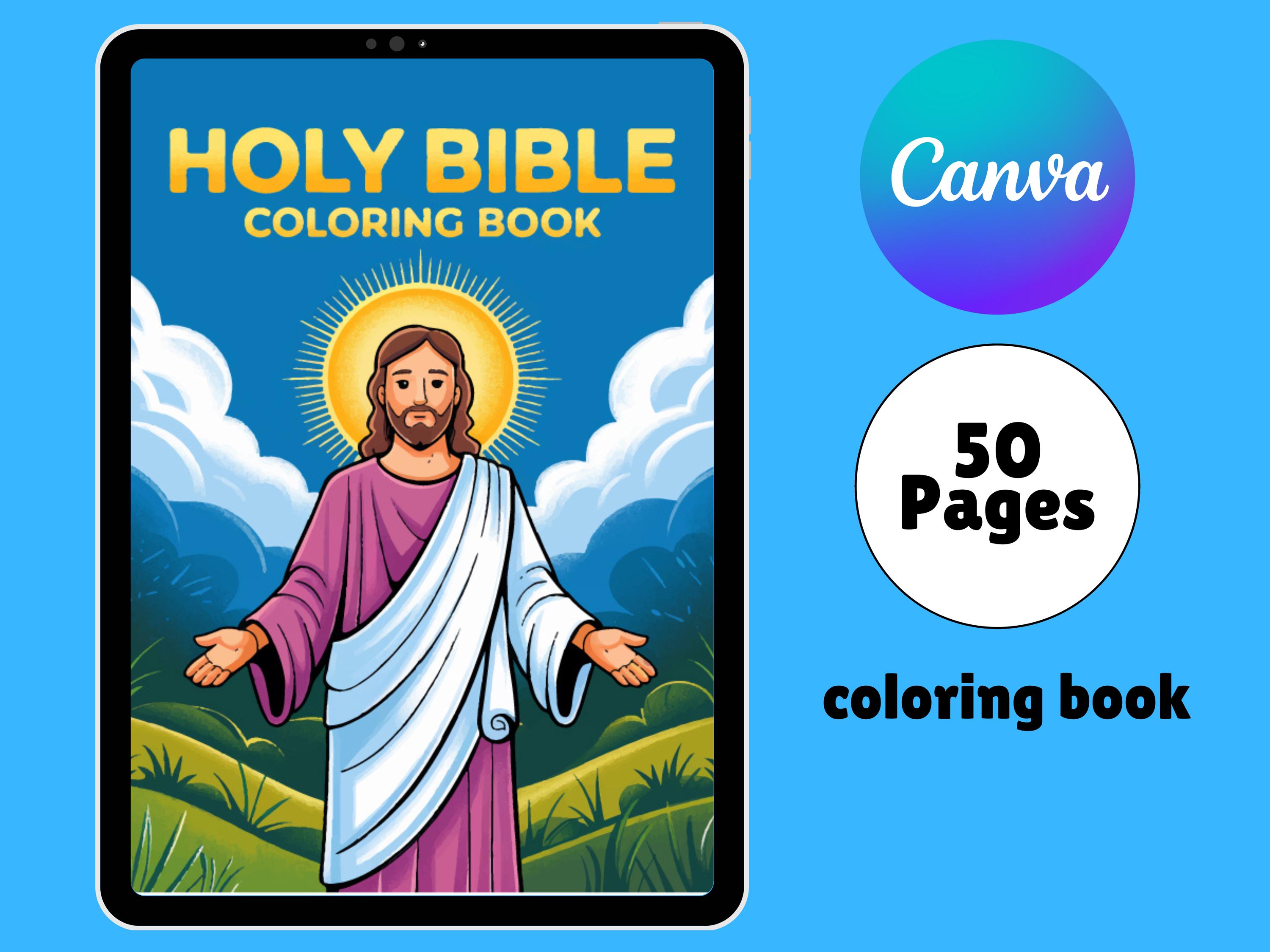 100 Bible Coloring Pages / Bible Coloring Book / Christian Coloring ...