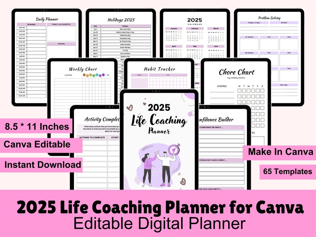 Life Coaching Planner, Life Coaching Workbook, Life Coaching Bundle ...