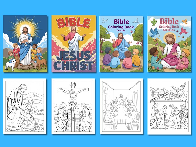 100 Bible Coloring Pages / Bible Coloring Book / Christian Coloring ...