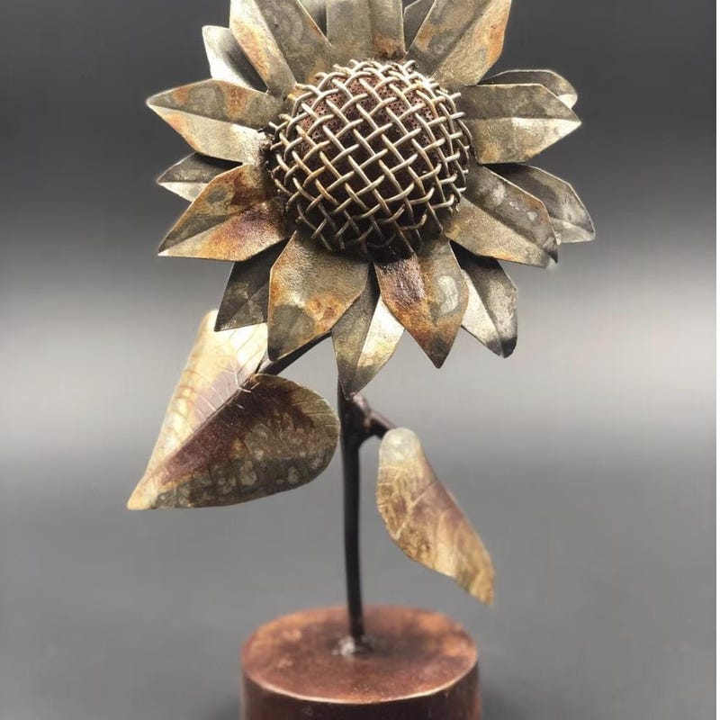 Metal Sunflower Yard Art - Etsy