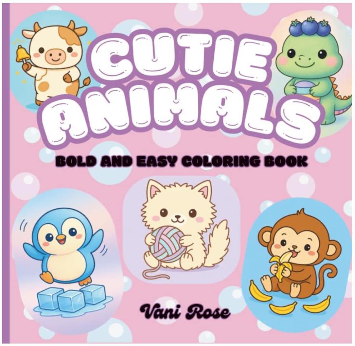 Cutie Animals Coloring Book PDF – Calming Pages for Stress Relief - Etsy