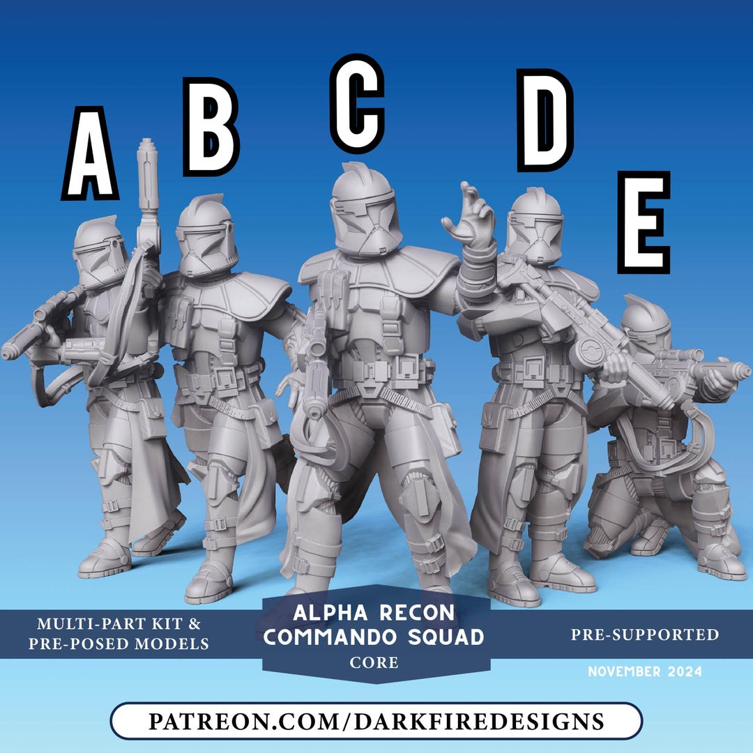 Alpha Recon Commando Squad 1 Miniatures - Etsy