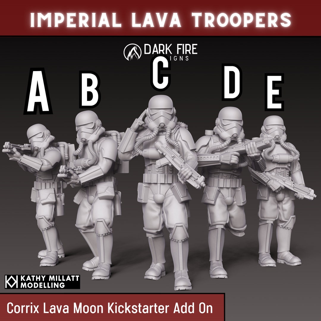 Imperial Lava Trooper Squad Miniatures - Etsy