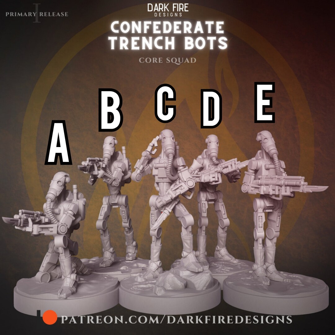 Trench Bots Squad 1 Miniatures - Etsy