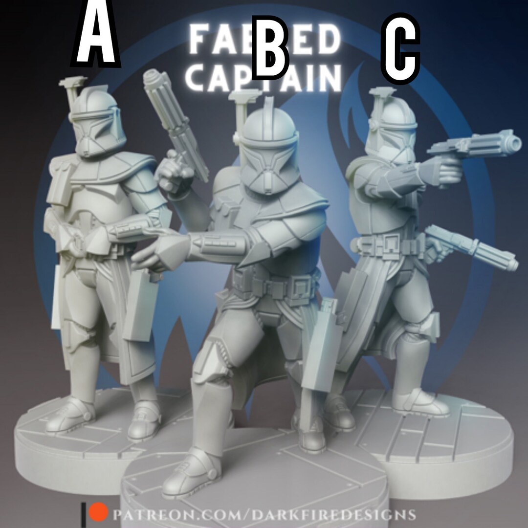 Republic Fabled Captain Miniatures - Etsy