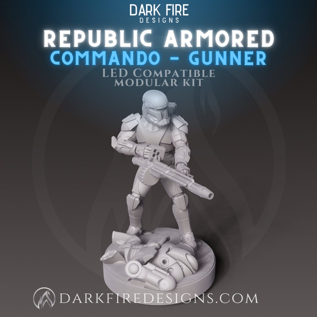 Republic Armored Commando Gunner Miniature - Etsy