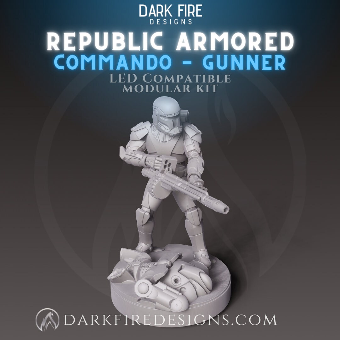 Republic Armored Commando Gunner Miniature - Etsy