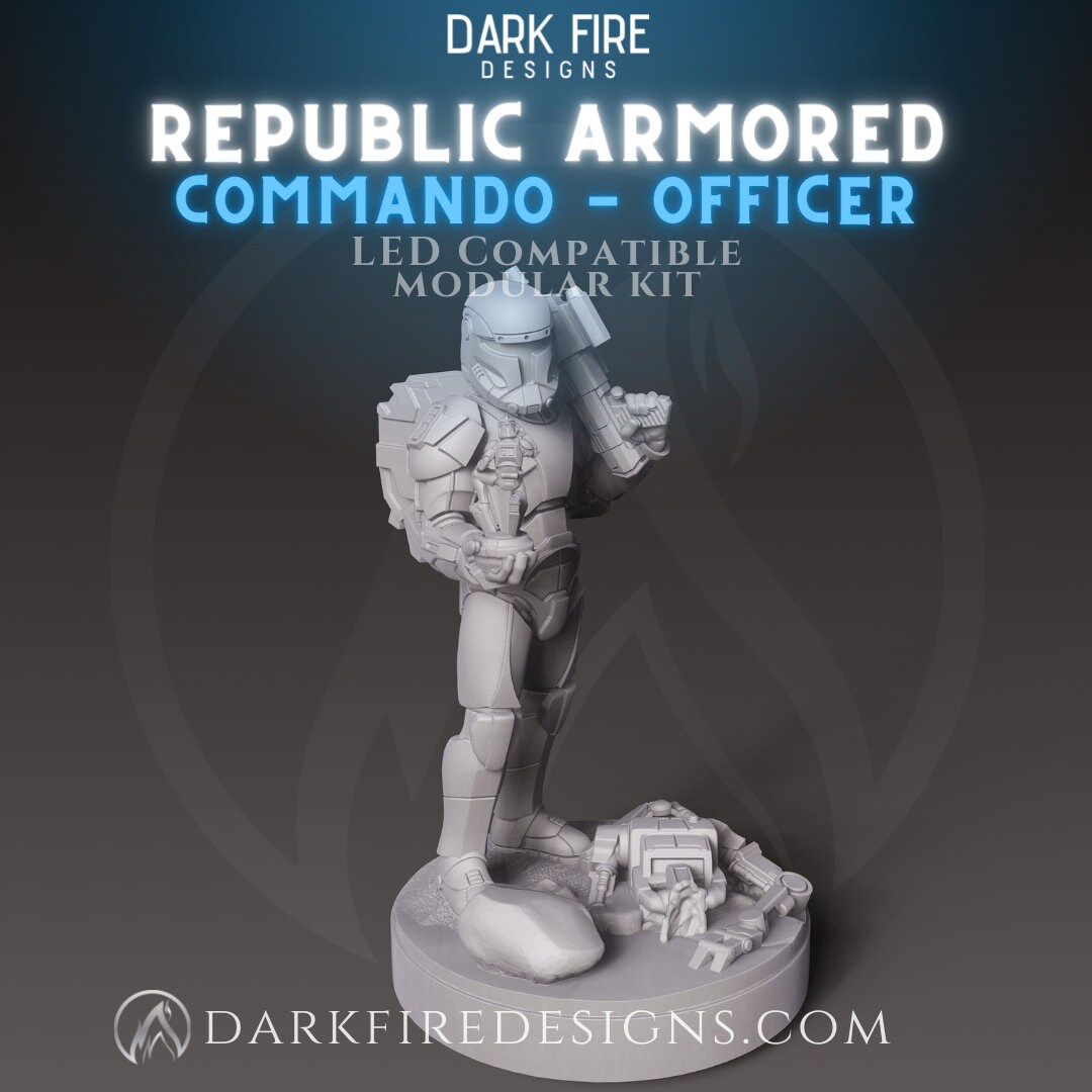 Republic Armored Commando Officer Miniature - Etsy