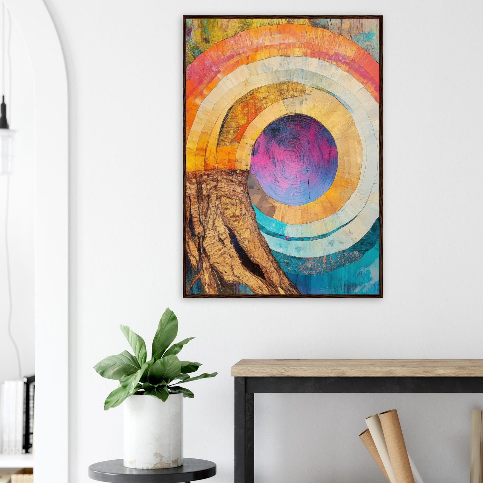 Abstract Tree Cross-section With Vibrant Colors- Fine Art Poster - Etsy