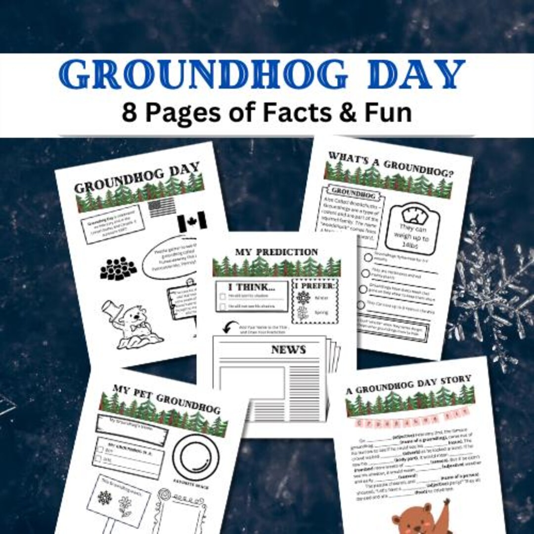 Groundhog Day Lesson and Activities for Kids, Instant Printable - Etsy