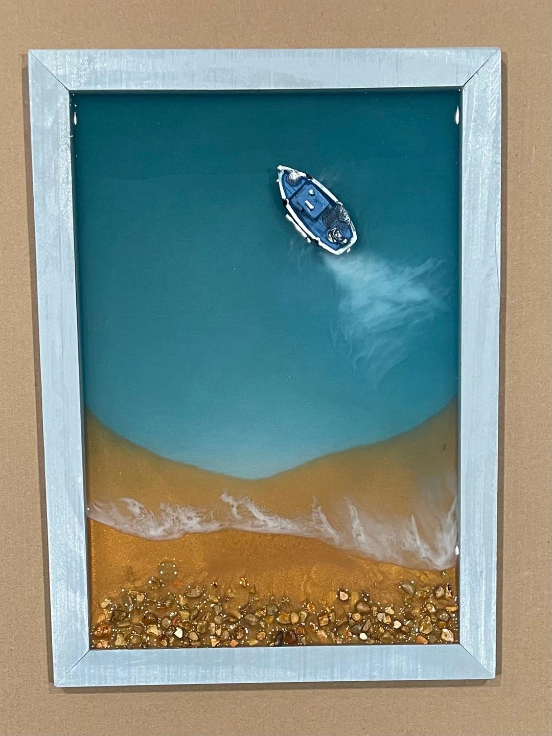 One Boat - Epoxy Resin Art - Etsy