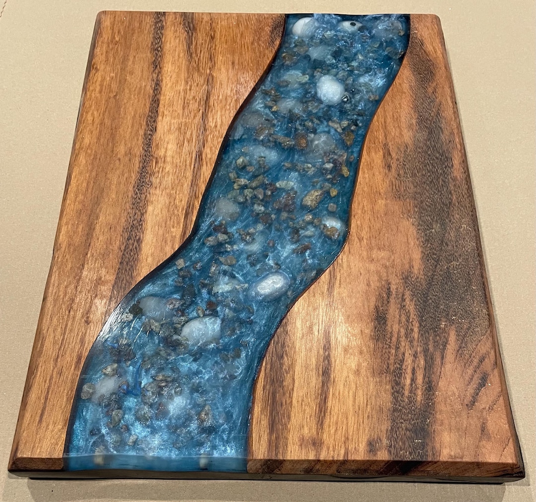 Tigerwood River Serving Tray - Epoxy Resin Art - Etsy