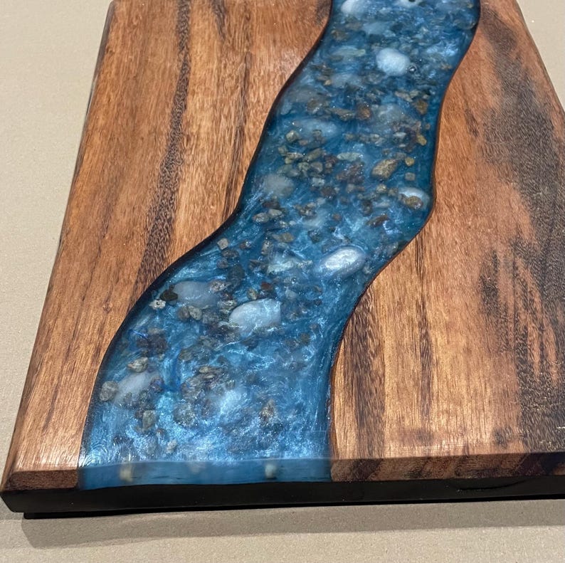 Tigerwood River Serving Tray - Epoxy Resin Art - Etsy