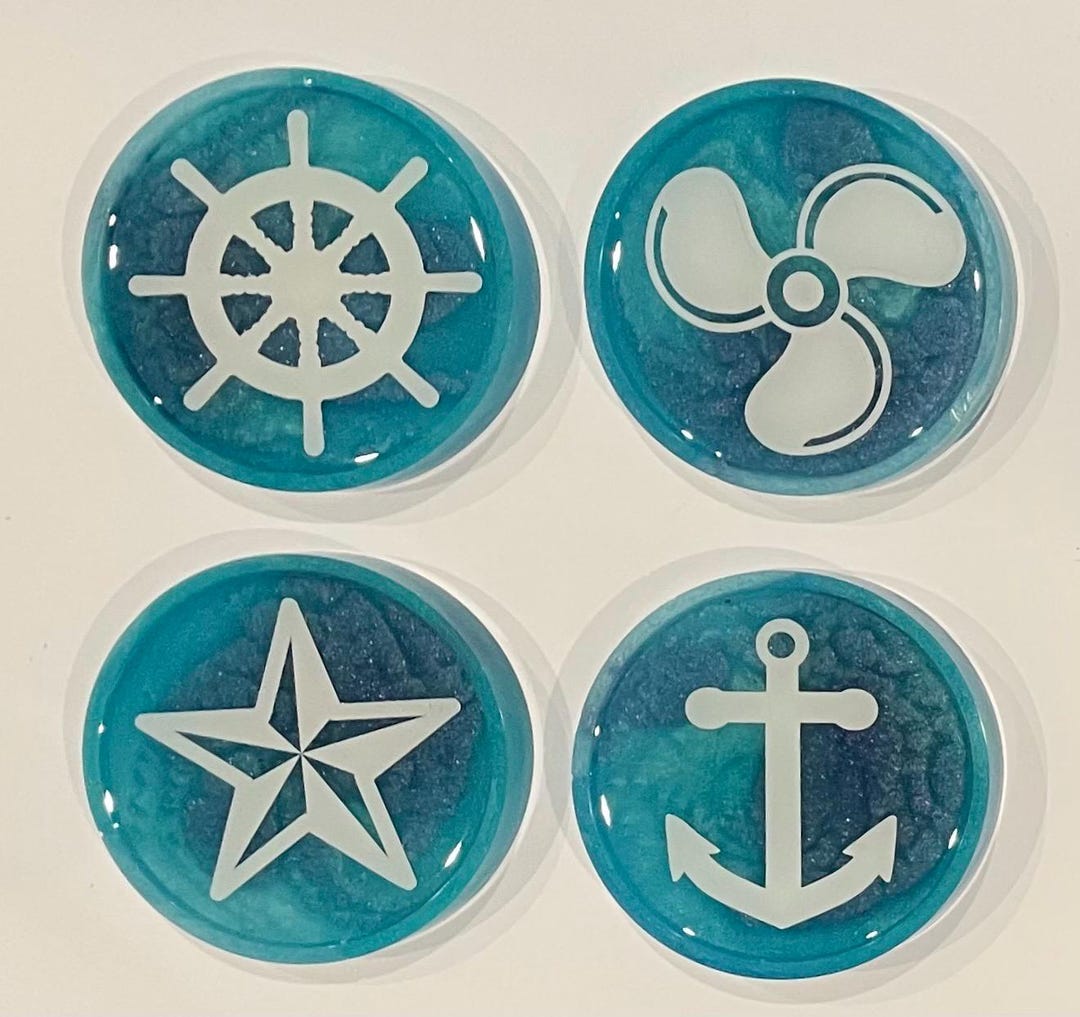 Nautical - 4 Medium Coasters - Etsy
