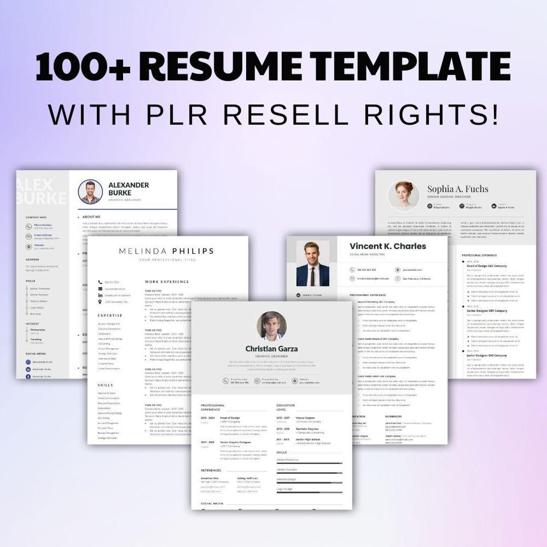 100 Professional Resume Templates | Ats-friendly | Editable in Word - Etsy