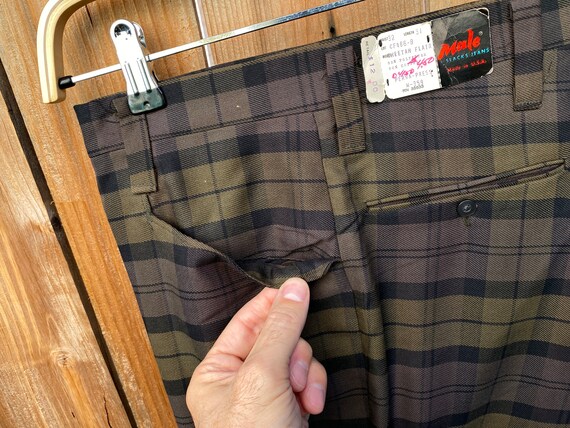 NOS 1970s Male Perma Press Flare Slacks Vintage 70s M… - Gem