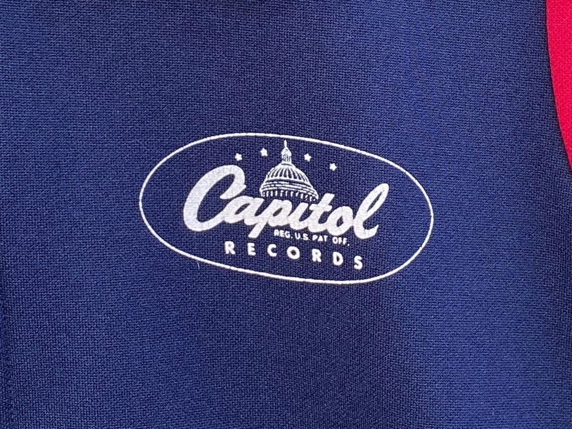 1970s Capitol Records Track Jacket S Original Vintage 70s Navy/red Zip ...